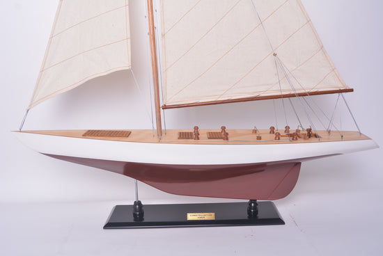 USS Constellation Painted Large Sailboat Schooner Yacht Model L81cm – OMHVN