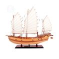CHINESE JUNK MODEL BOAT NATURAL FINISH | High-quality | Fully Assemble ...