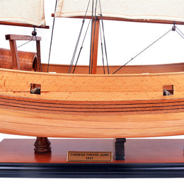 CHINESE JUNK MODEL BOAT NATURAL FINISH | High-quality | Fully Assemble ...