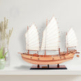 CHINESE JUNK MODEL BOAT NATURAL FINISH | High-quality | Fully Assemble ...